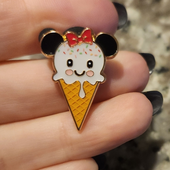 Disney | Jewelry | 5 For 3 Disney Pin Minnie Mouse Kingdom Cutie Ice Cream Cone Pin | Poshmark
